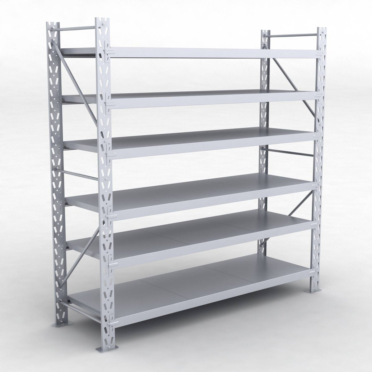 Køb Lagerreol 1 fag med 6 hylder - H:200 x L:198 x D:60 cm