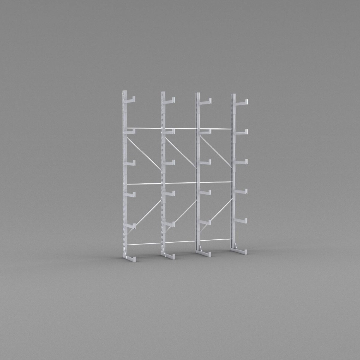 Køb Let Grenreol enkeltsidet 3 fag med 5 bærelag - H:250 x L:180 x D:60cm