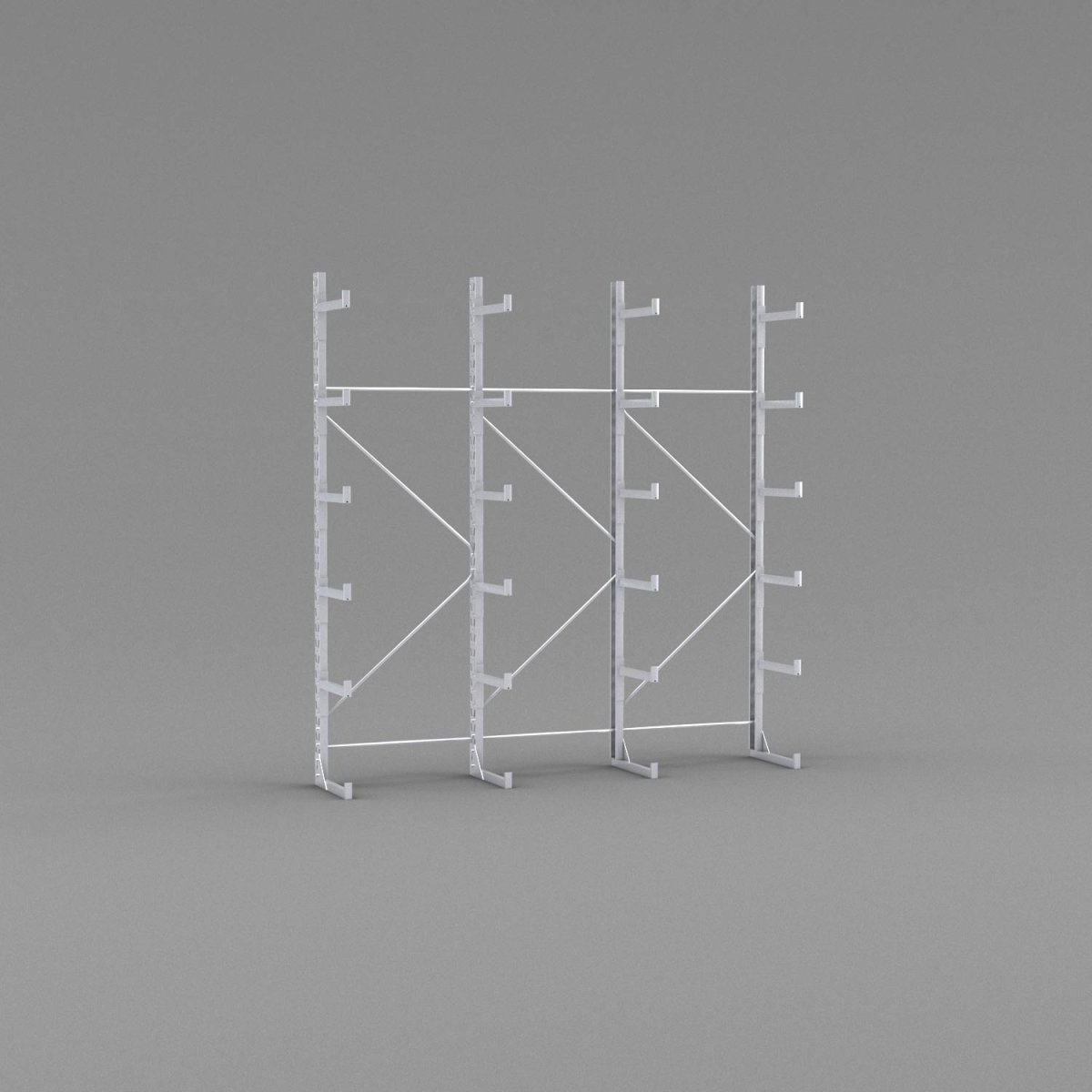 Køb Let Grenreol enkeltsidet 3 fag med 5 bærelag - H:250 x L:240 x D:60cm