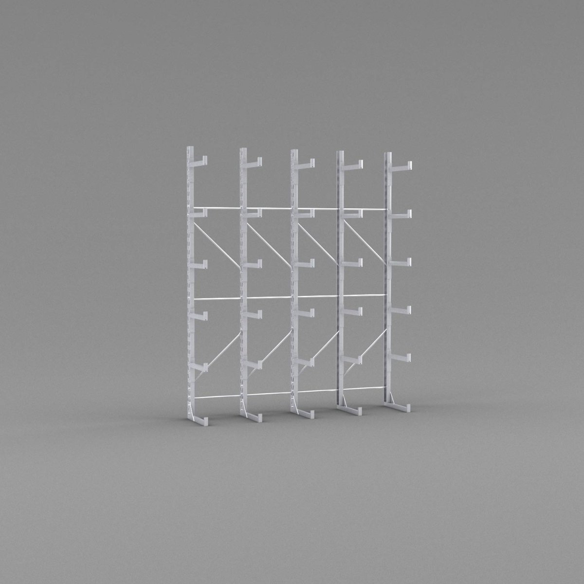 Køb Let Grenreol enkeltsidet 4 fag med 5 bærelag - H:250 x L:200 x D:60cm